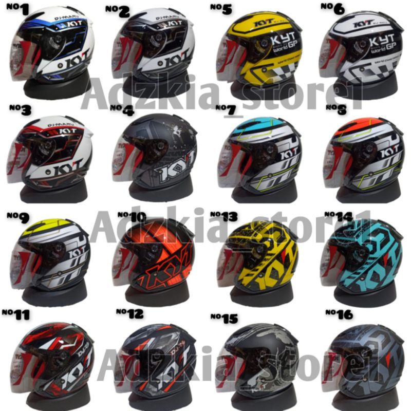 Half FACE Helmet KYT DJ MARU MOTIF|Pattern|Sni Helmet|Jumbo SIZE|Xxl ...
