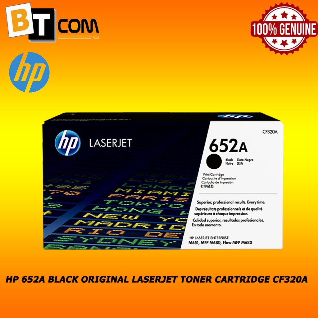HP 652A Black Original LaserJet Toner Cartridge CF320A | Shopee Malaysia