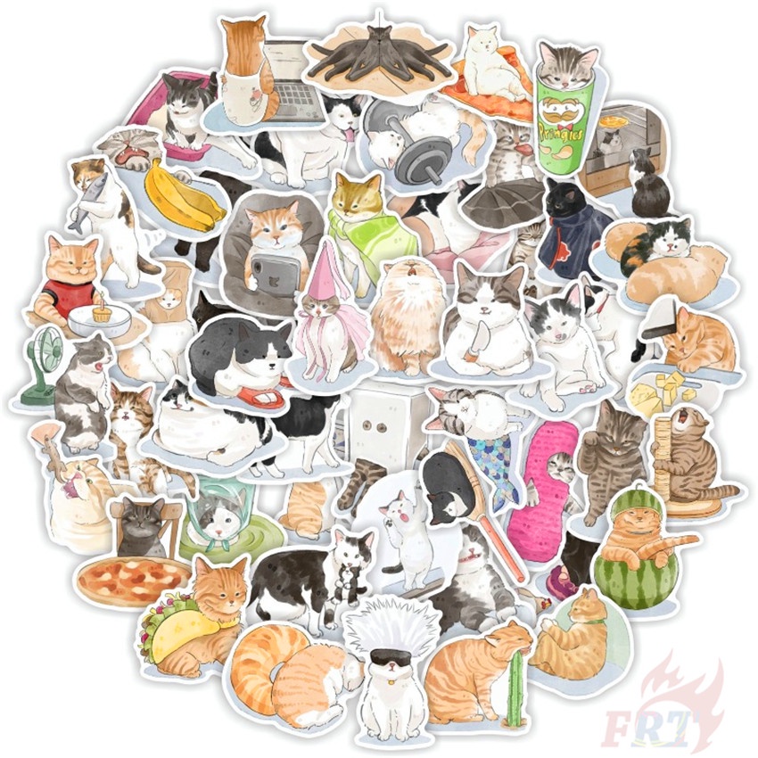 102Pcs/Set Kawaii Kittens Series A Cats Pets Stickers DIY Fashion Mixed ...