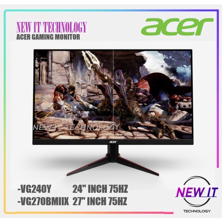 Acer Nitro 23.8" & 27" FHD Gaming Monitor VG240Y VG270 VG270BMIIX(LED ...
