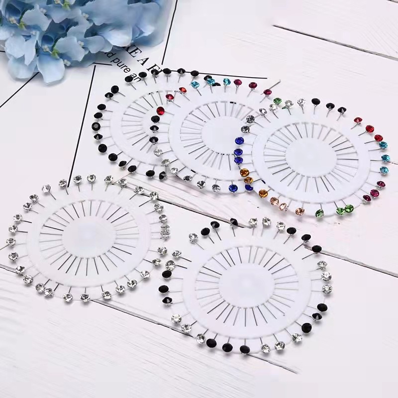 30Pcs Pin Tudung Bawal Jarum Peniti Crystal Muslim Hijab Brooches ...