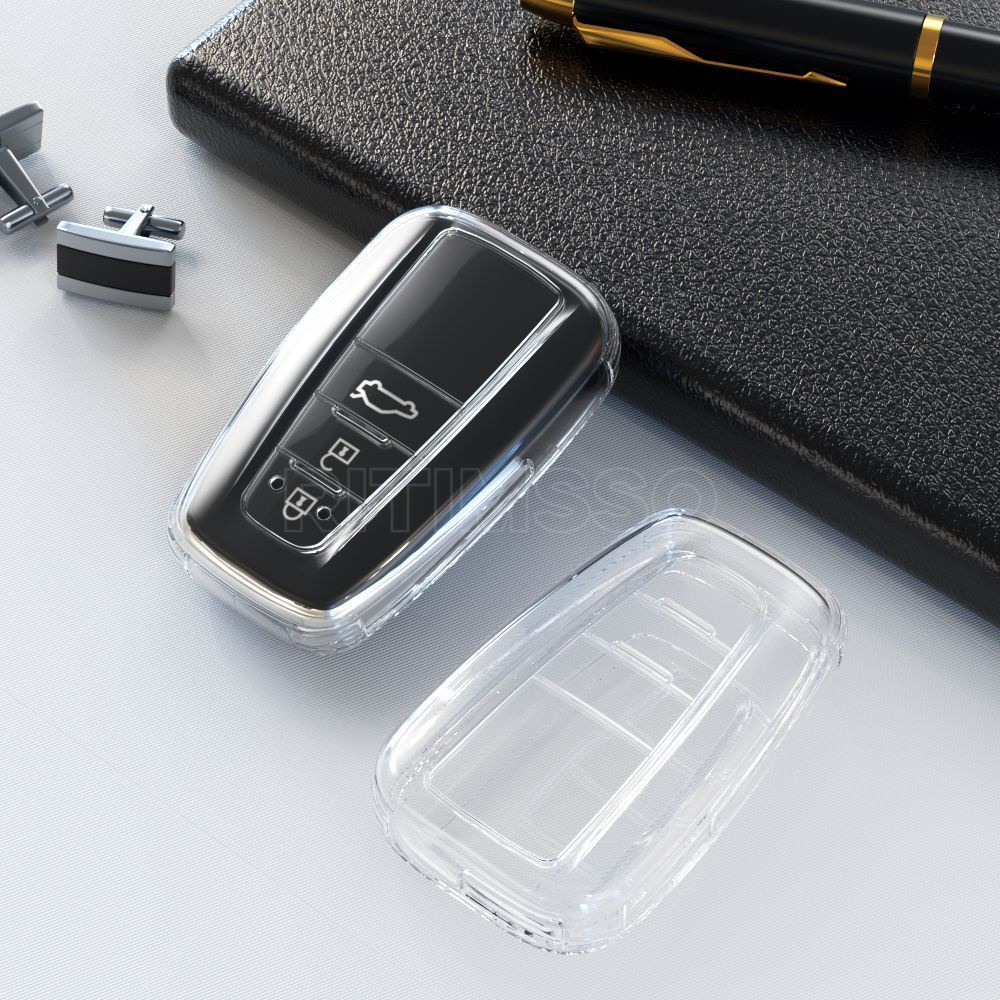 TPU Car Key Case Full Cover Shell For Toyota Prius Camry Corolla CHR C ...
