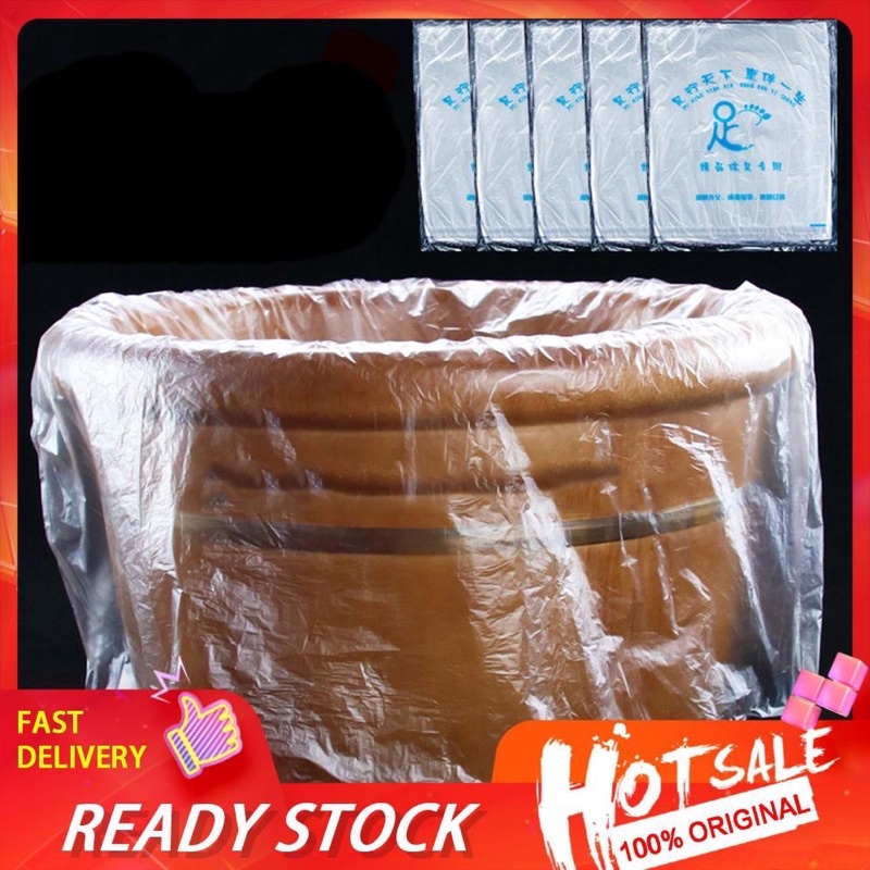 Disposable Foot Tub Liner Bath Basin Bags Feet Spa Barrel Plastic Film ...