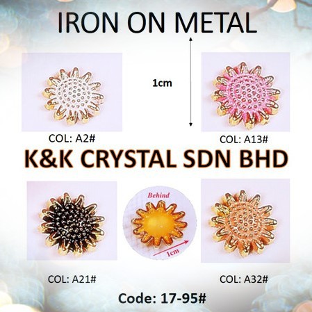 CODE: 17-95#, 10PCS IRON ON METAL HOTFIX, MANIK/BESI TAMPAL | Shopee ...