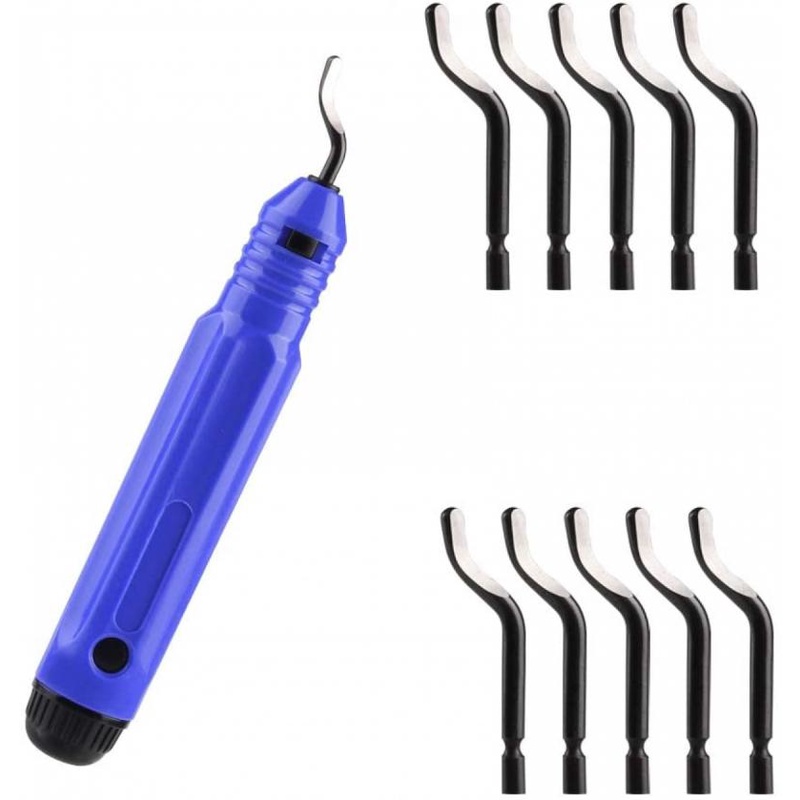 Deburring Tool, Deburrer+10 Extra HSS(Steel) Blades 360 Degree ...