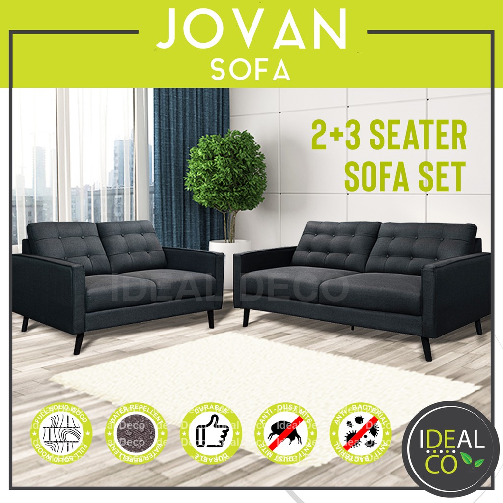 Modern Comfort Supportive Armrest Jovan Sofa Solid Wood Water Repellent ...
