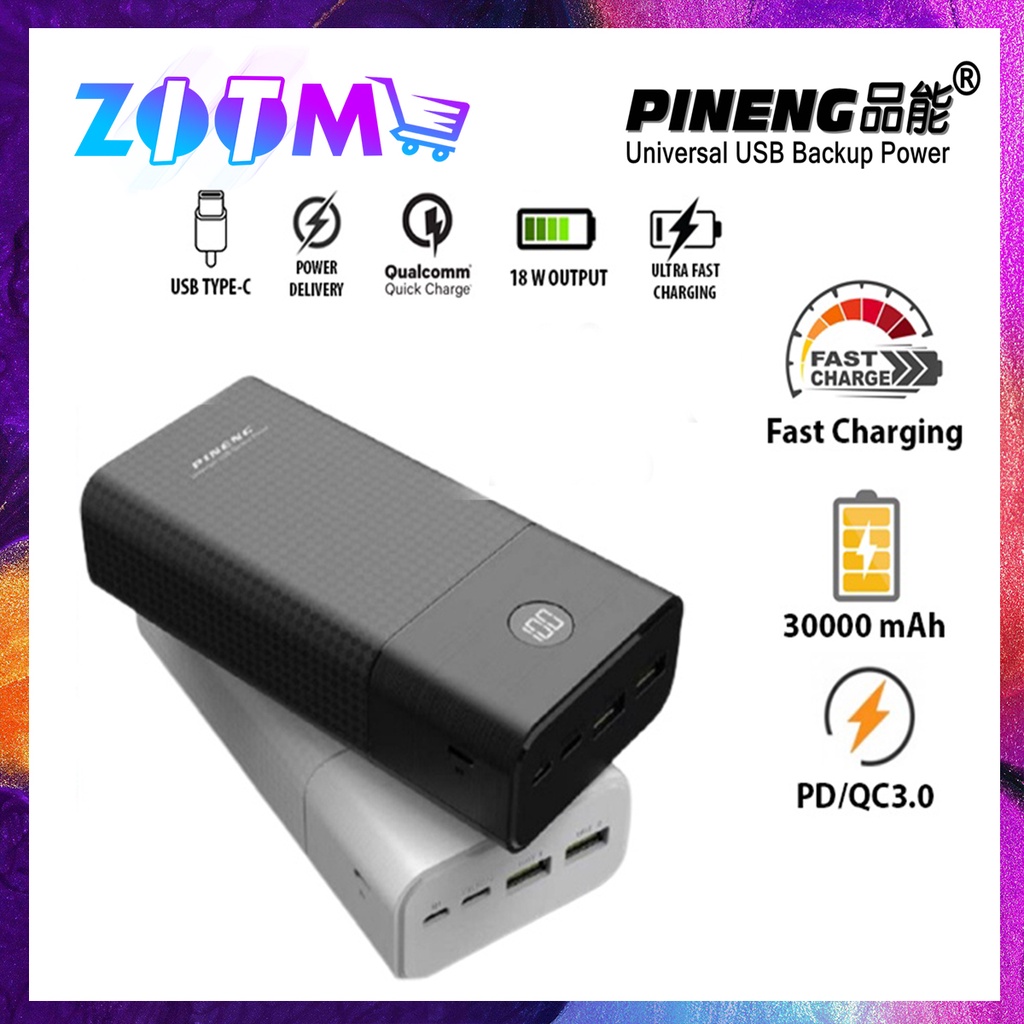 PINENG PN-899 PD 3000MAH ORIGINAL FAST CHARGE POWR BANK QC 3.0 + PD ...