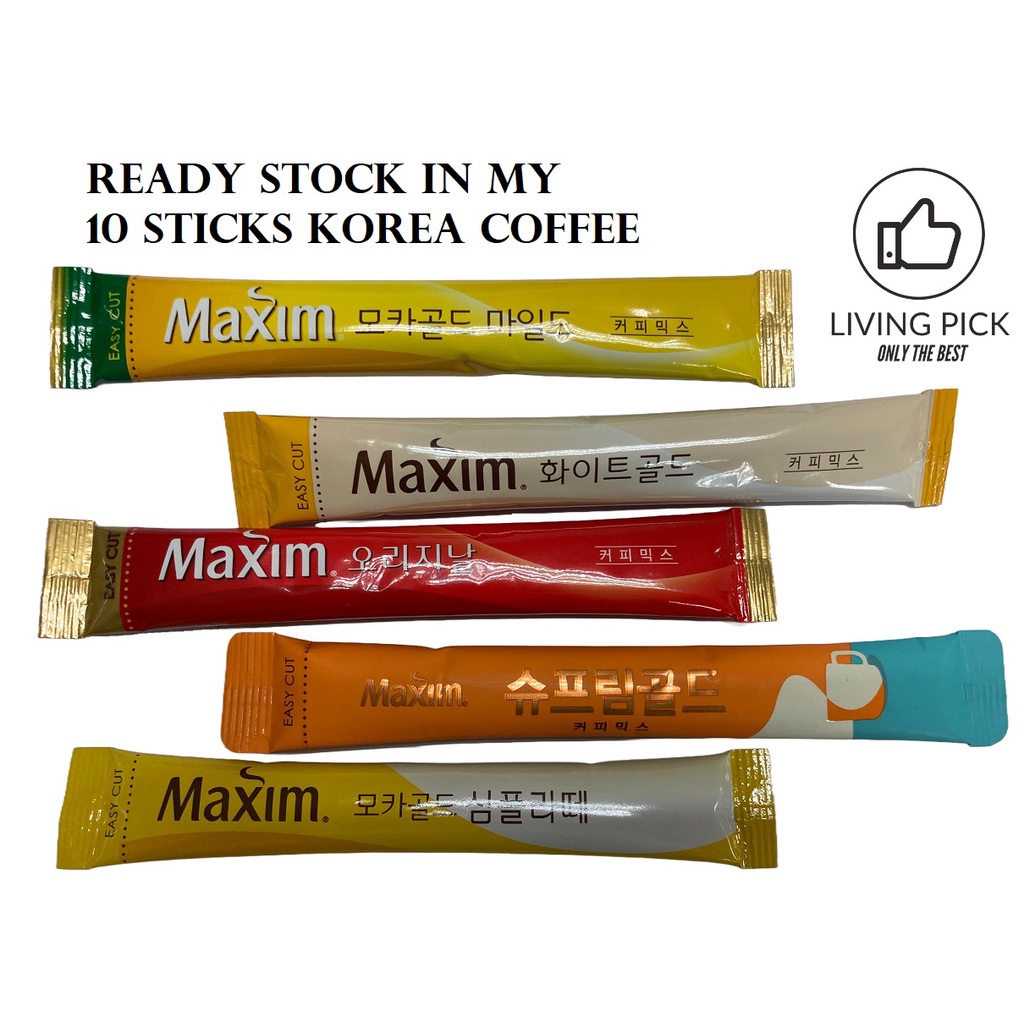 [Clearance] Korea Maxim instant coffee 10 sticks / Local ready stock ...