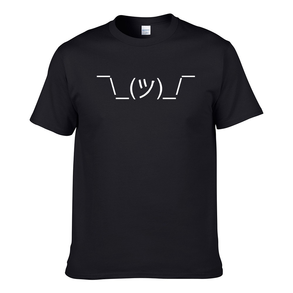 Shrug Shoulder Emoticon Slogan Statement Funny Fun Unisex T Shirt