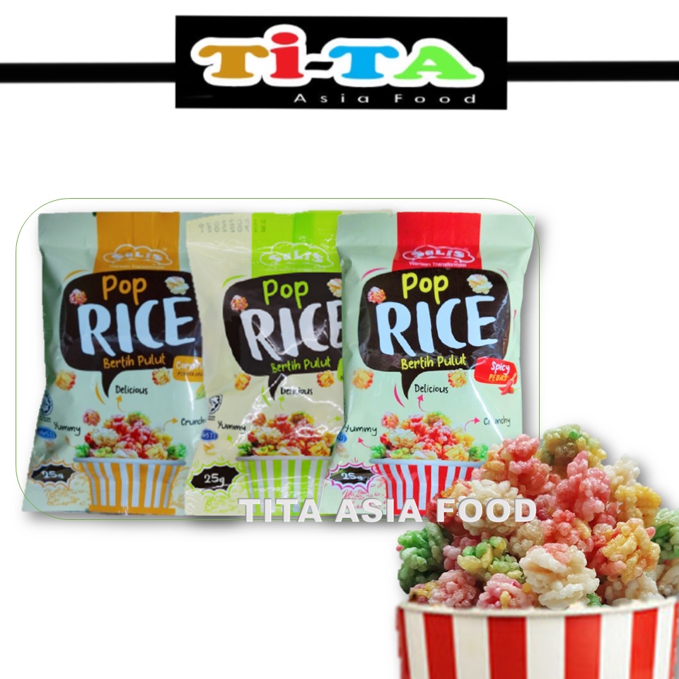 Tita[HALAL] Salis Pop Rice garlic&spicy&corn 3in1! (25gx3) 75g | Shopee ...