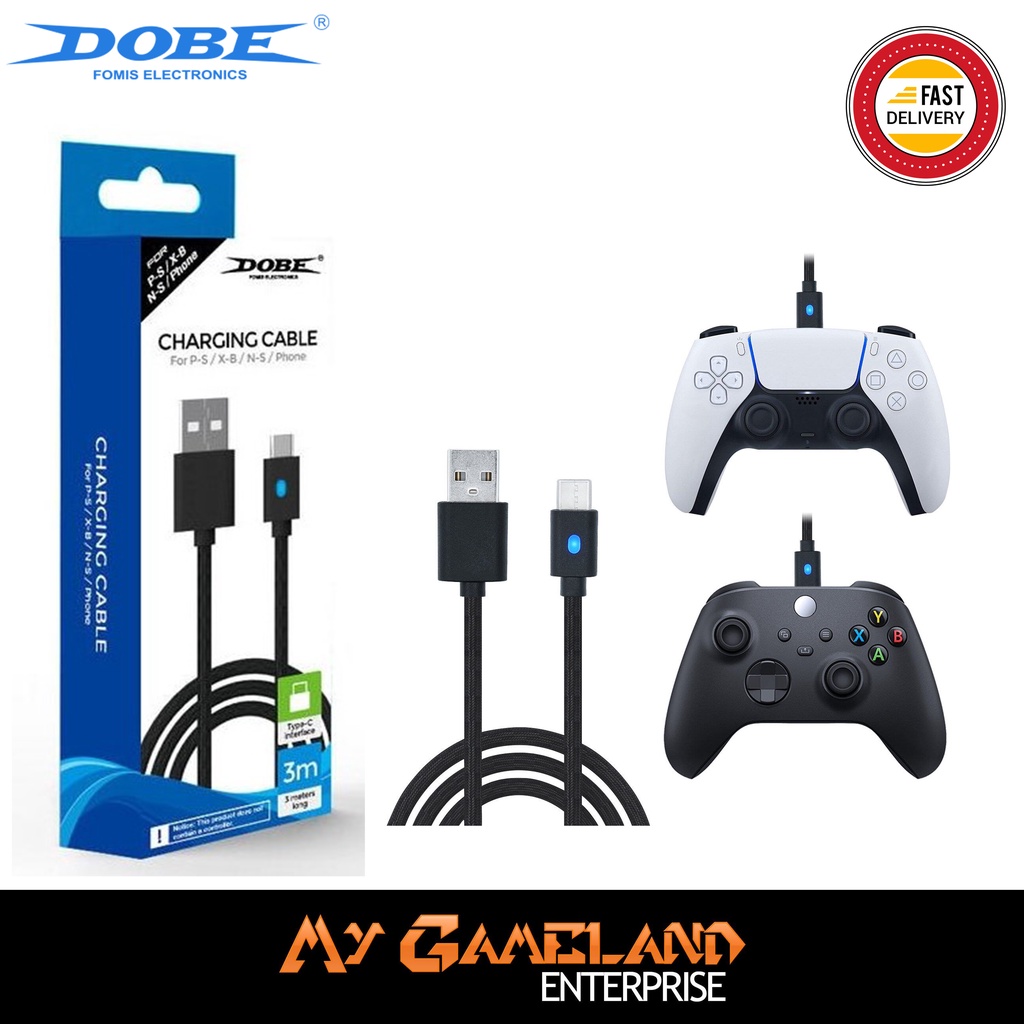 Dobe Charging Data Cable USB Type C 3M TY-0803 / TY-0803B For PS5 ...