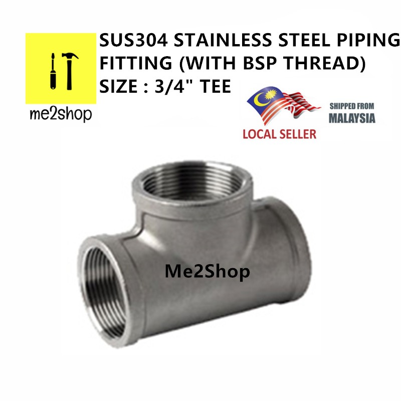 3/4 INCH SUS304 STAINLESS STEEL PIPING FITTINGS / PIPE FITTING WITH BSP ...