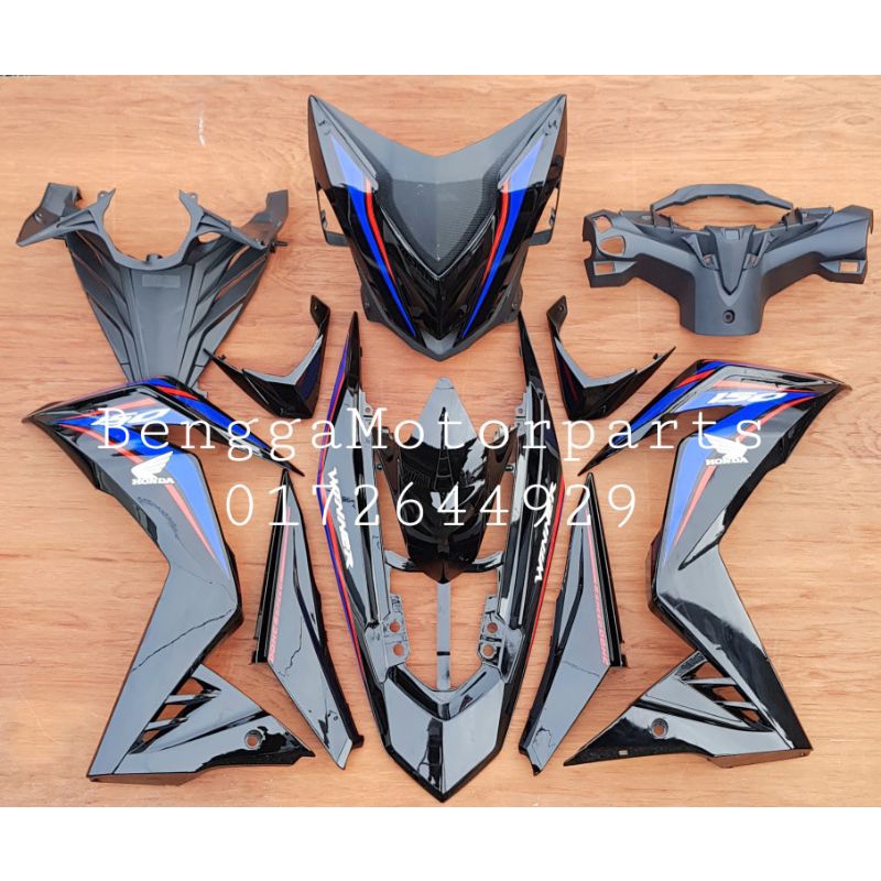 Rs150 V1&V2 Cover Set Custom Hitam Kilat | Shopee Malaysia