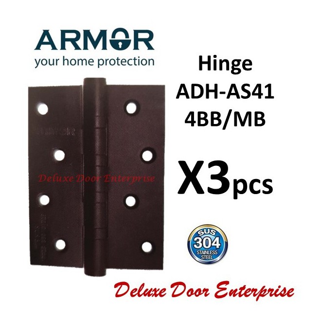 Armor Matt Black Hinges ADH-AS41/4BB / 4 inch Hinge / Matt Black Hinge ...