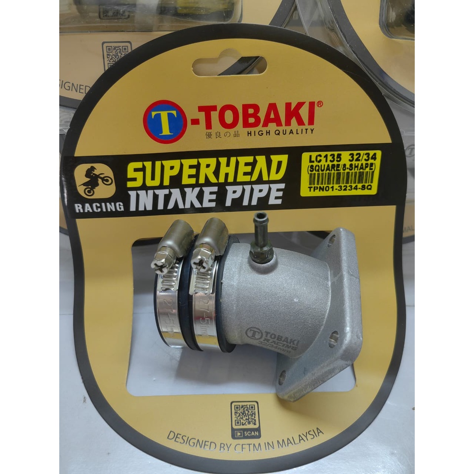 🔥 💯%Original🔥 Tobaki Racing SuperHead Intake Pipe (Square/8-Shape ...
