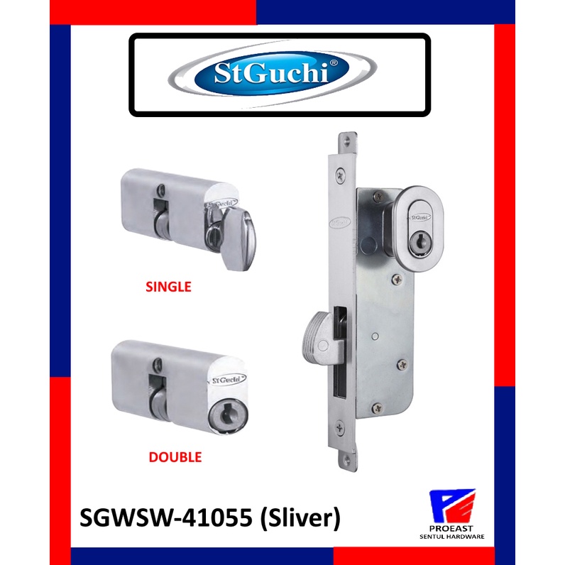 ST GUCHI Stainless Steel SUS304 Hook Lock / Mortise Lock With Dead Lock ...