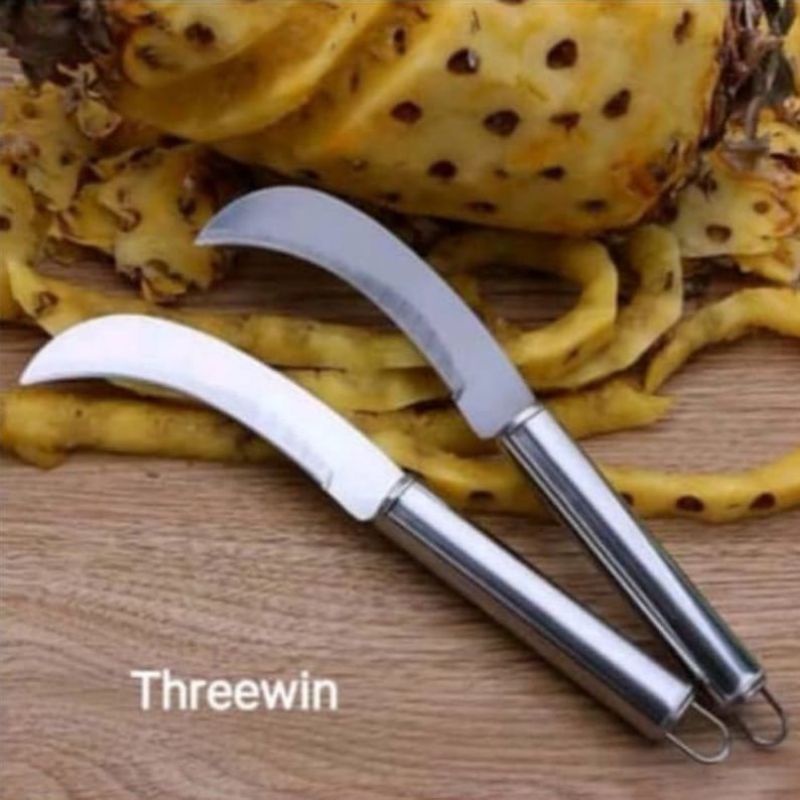 ZR5588 2Pcs Stainless Steel Sickle Cutting Banana Knife Curved Fruit ...