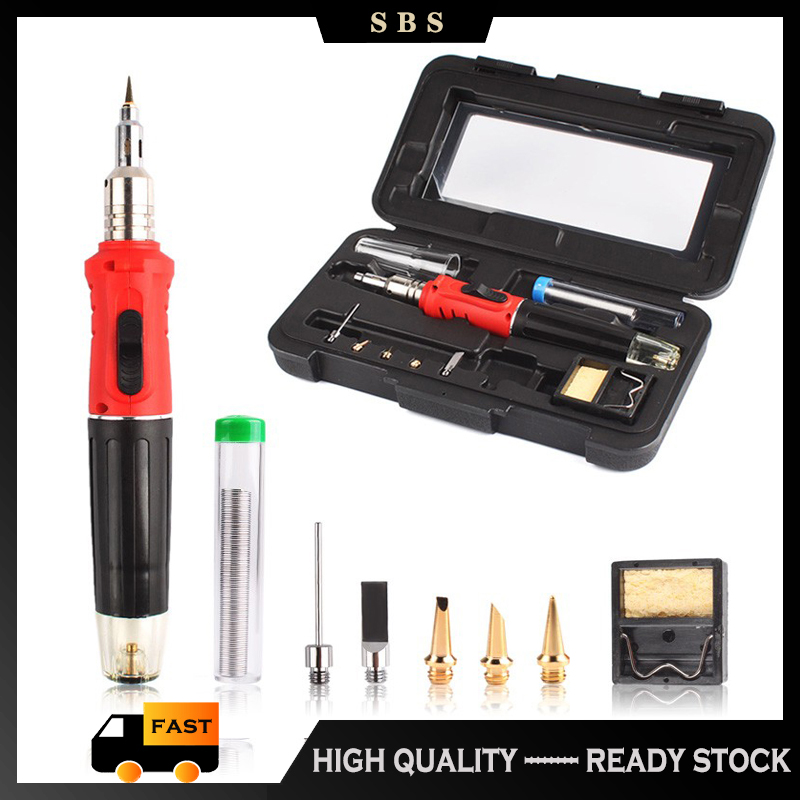 Gas Soldering Iron 10 in 1 Professional Butane Gas Soldering Iron ...