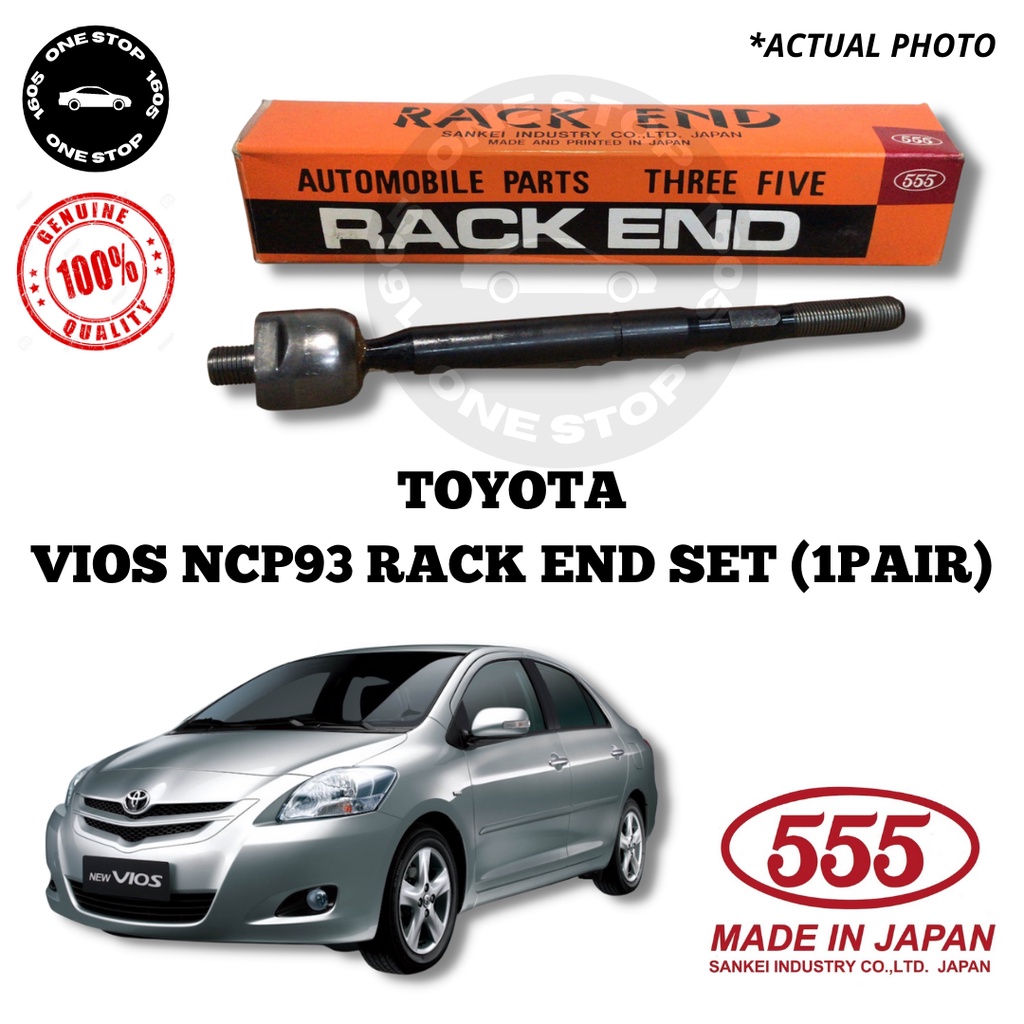 TOYOTA VIOS NCP93 2007-2012 JAPAN THREE FIVE 555 RACK END SET (1 PAIR ...