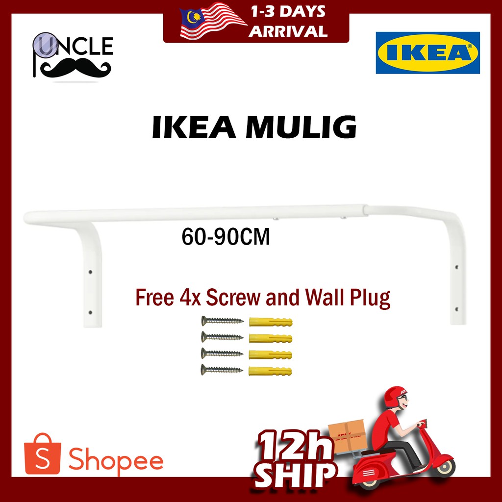 IKEA MULIG Clothes Bar hanger | Shopee Malaysia