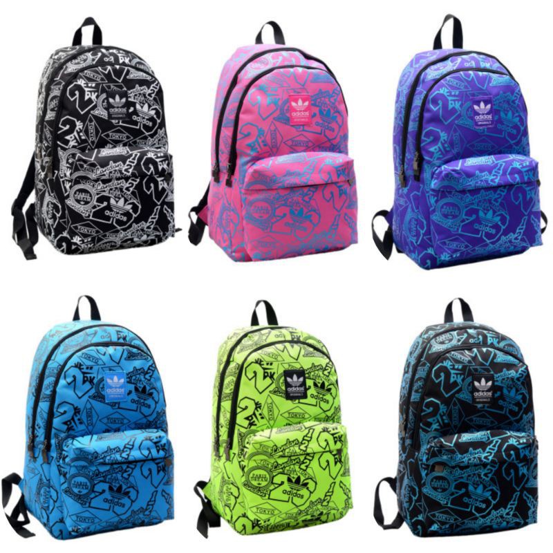Street Art Fashion adidas Backpack Travel Bagpack Laptop Shoulder Bag ...
