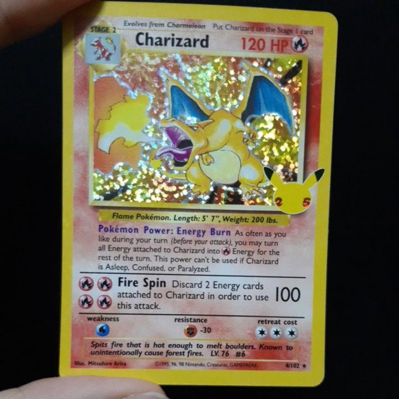 Pokemon Card TCG : 25th Celebrations : Charizard 4/102 HOLO RARE ...