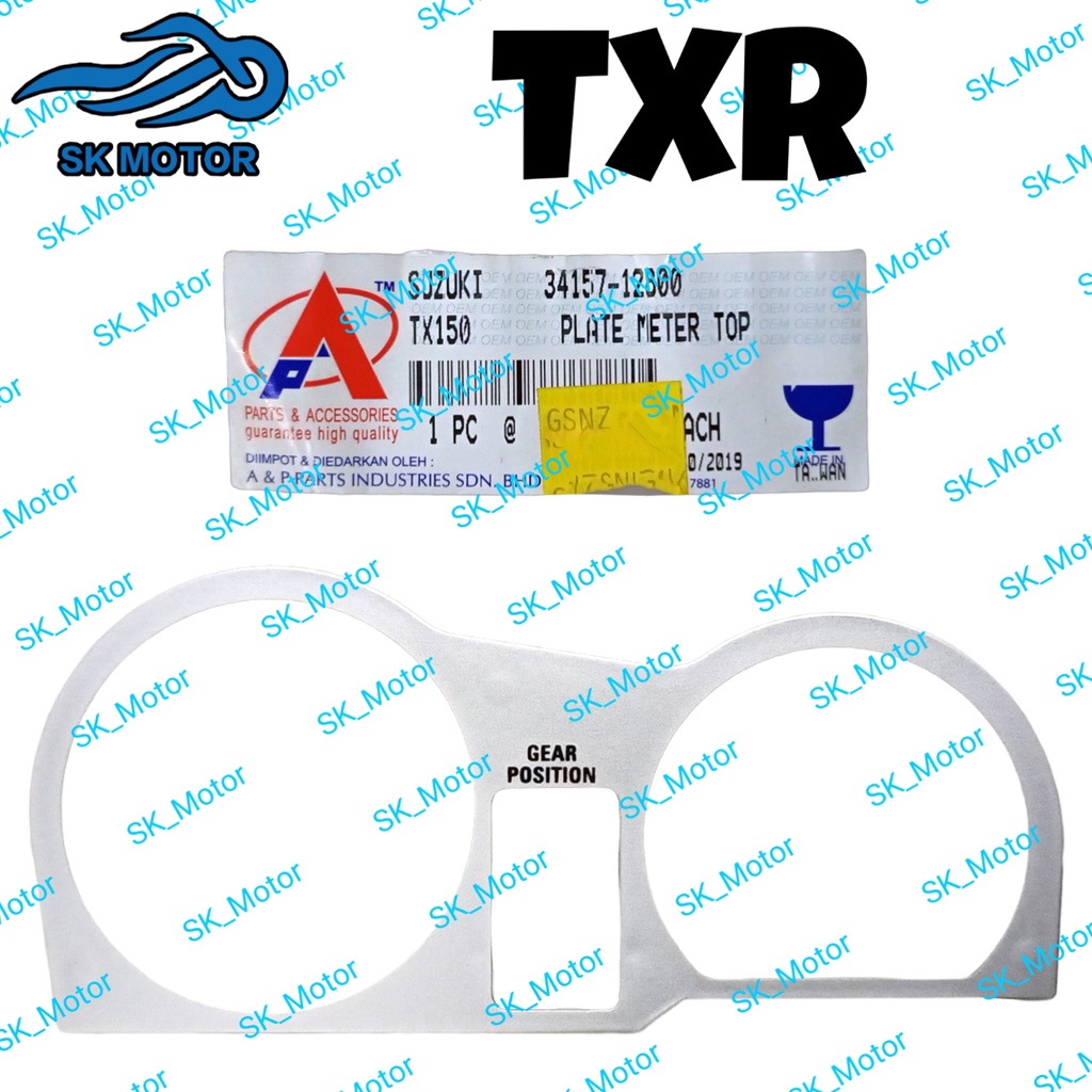 APPI Suzuki TXR 150 Plate Meter Top Cover Meter Cover Top Panel Silver ...