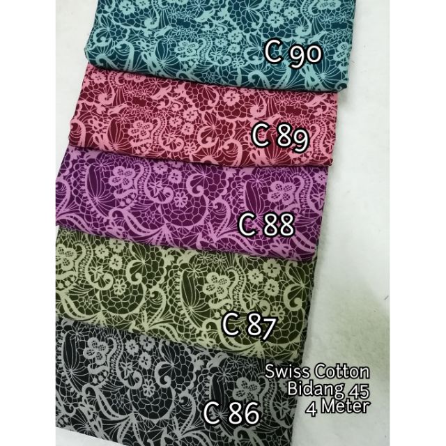 Kain Pasang Cotton Swiss(4 Meter) SALE!!! | Shopee Malaysia