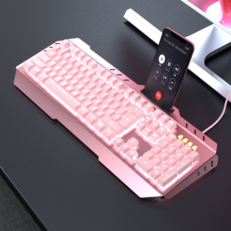 Wireless And Mechanical Keyboard Set/Pink Cute For Computer/Games ...