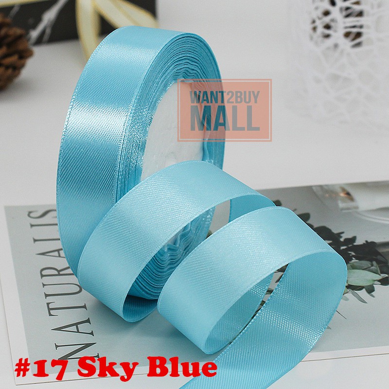 🇲🇾 2CM (22M) DIY Bow Craft Satin Ribbon Flower Wrapping Webbing ...
