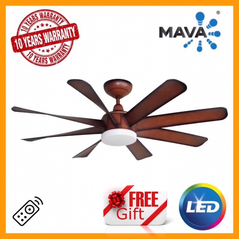 MAVA TROCA 60" DC MOTOR CEILING FAN WITH REMOTE CONTROL AND 3 COLOUR ...