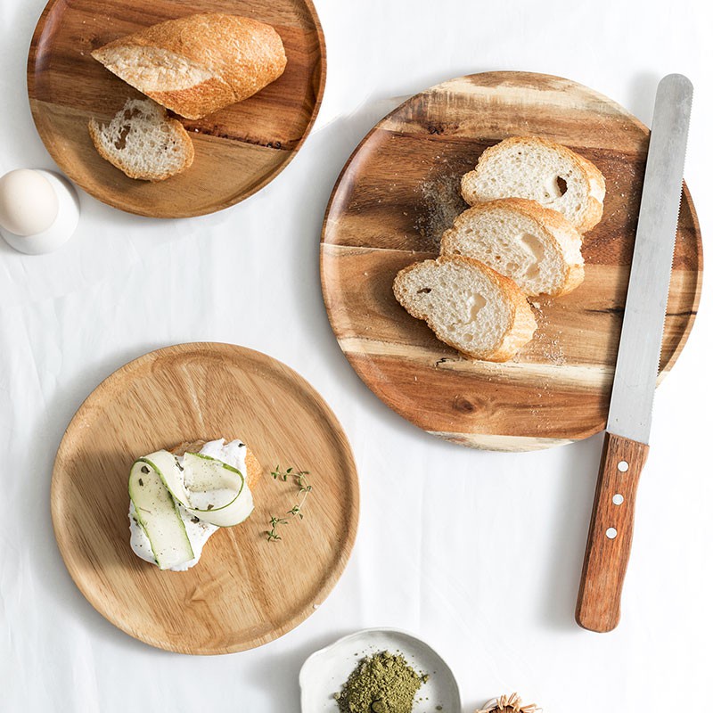 Japanese Log Tray Wooden Tray Small Tray Dinner Plate Plate Disc Wooden ...