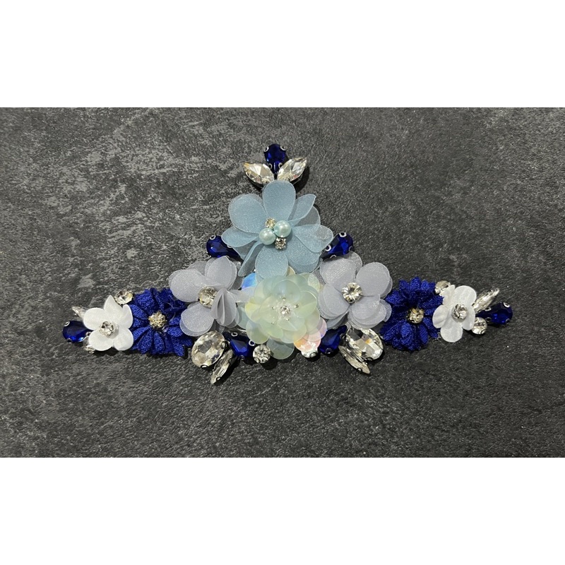 Flower 3d Patch with chunky beads / Bunga 3d dengan diamond tampal iron ...