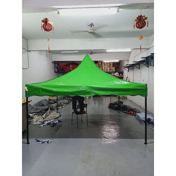 (ready stock)10x10 khemah lipat tahan lasak kain pvc AA canopy Heavy ...
