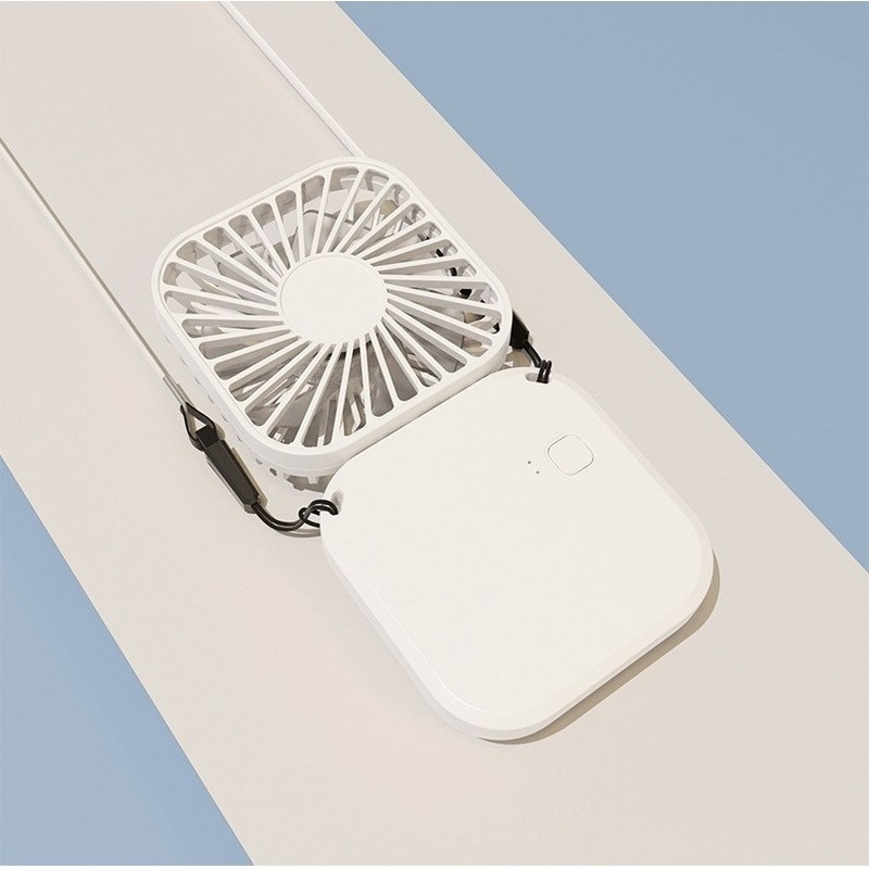 (Cable+Lanyard) Portable Mini Fan /USB Rechargeable Adjustable Hand Fan ...