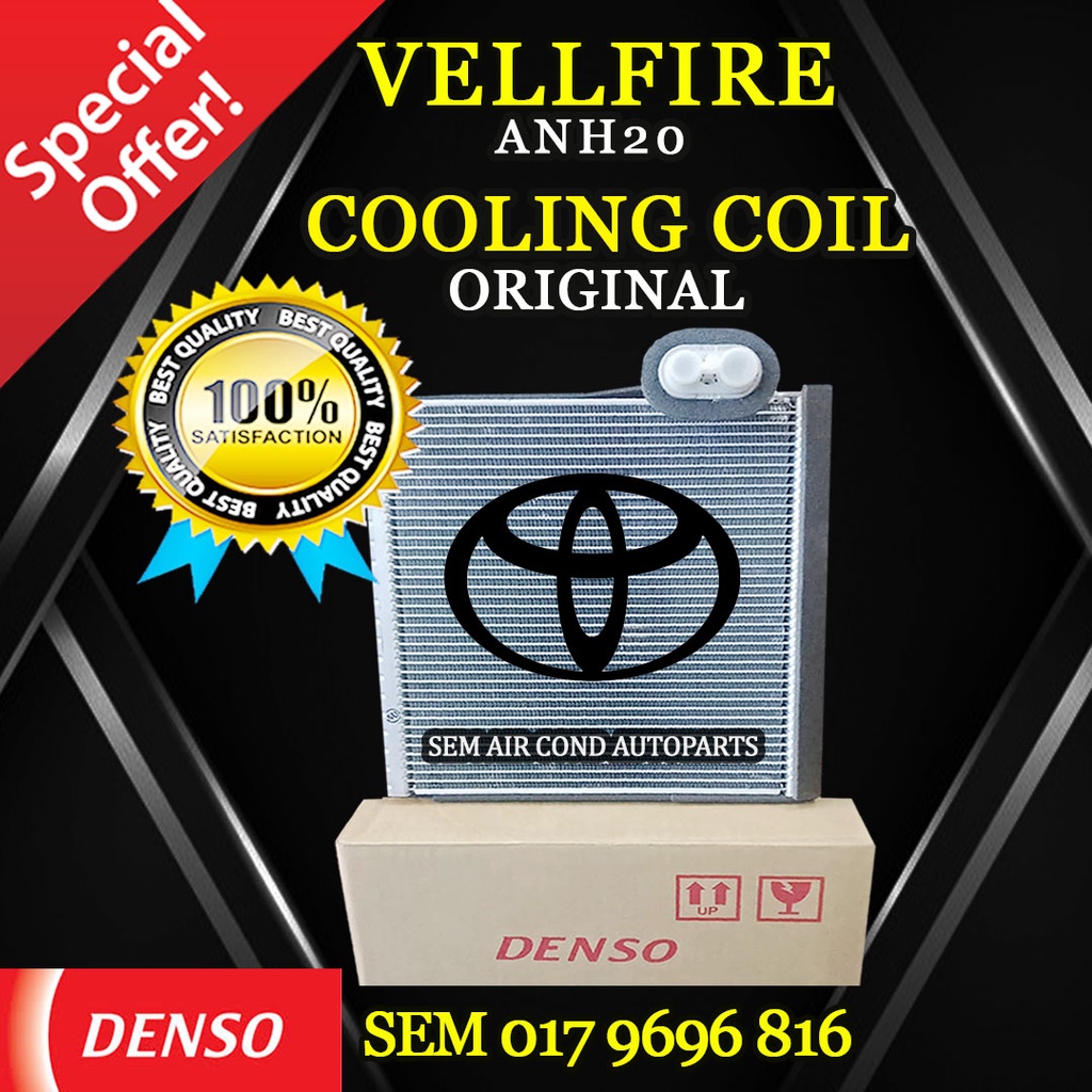 TOYOTA VELLFIRE ANH20 ORIGINAL DENSO ND COOLING COIL/ EVAPORATOR (CAR AIRCOND SYSTEM) | Shopee ...