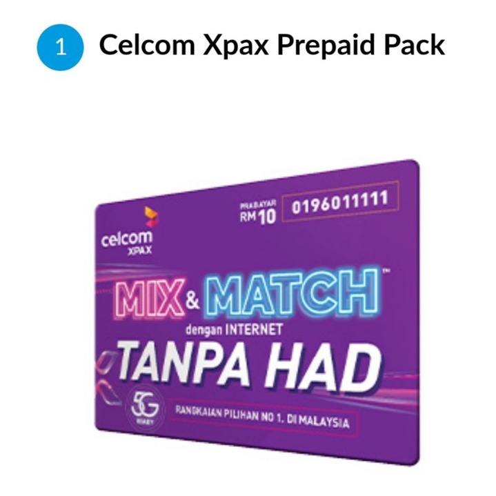 {TRUSTED SELLER}NEW CELCOM XPAX PREPAID UNLIMITED INTERNET & CALL ...