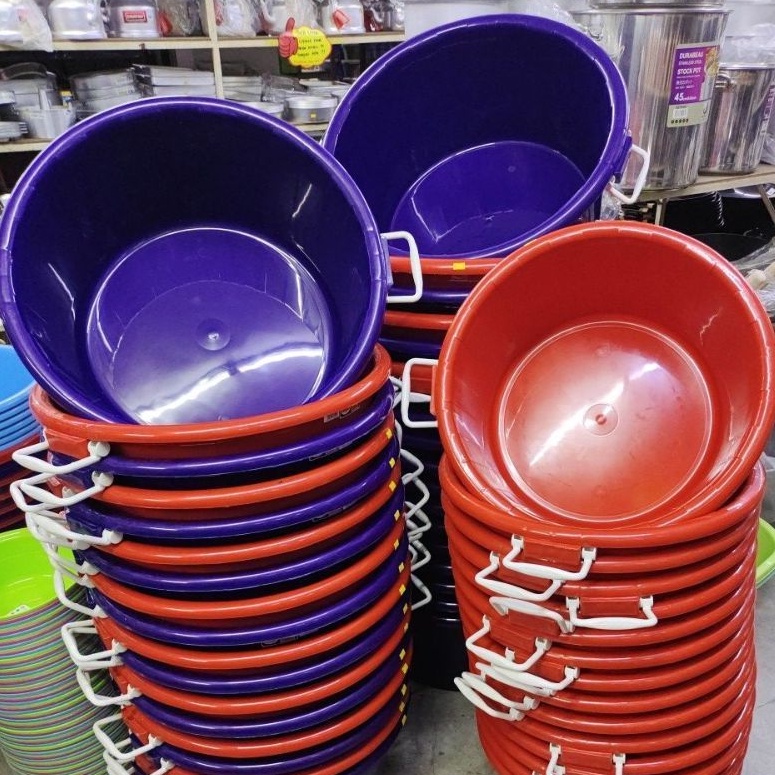 Basin plastik Tebal/Basin Besar Handle /Plastic basin/Basin basuh/Basin ...