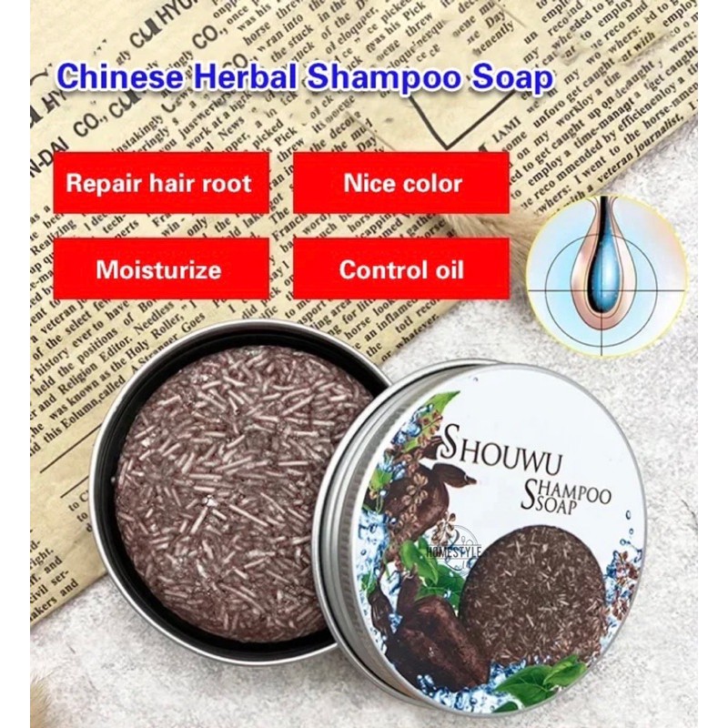 Selangor Post 🇲🇾 Anti-hair loss shampoo soap He Shou Wu 何首乌植物精油洗发皂Hair ...