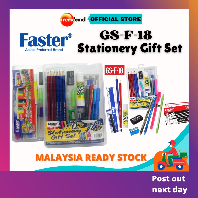 FASTER STATIONERY GIFT SET (GS-F-18) | Shopee Malaysia