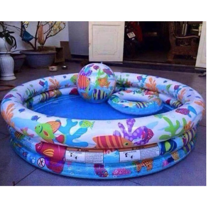 3-tier swimming pool float (free ball and float) | Shopee Malaysia