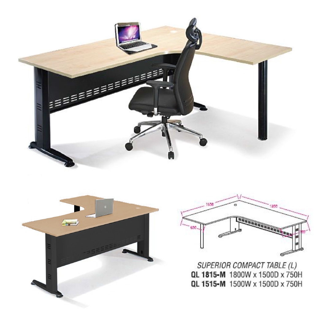 L-Shape Compact Table / Office Desk / Office Meeting / Table Discussion ...