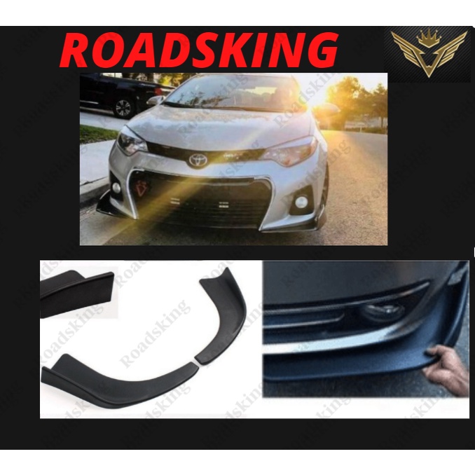 [ 2pcs ] CAR Universal FRONT BUMPER LIP DIFFUSER Vios City Jazz Almera ...