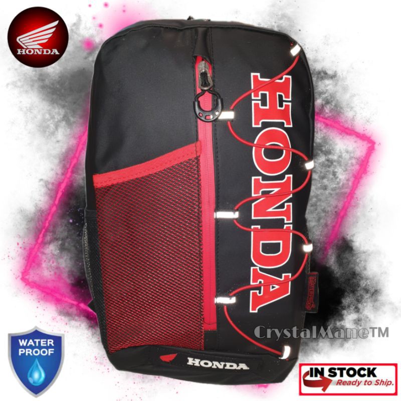 HONDA Waterproof 💦 Bikers & Hiking Backpack.Bag Galas Belakang ...