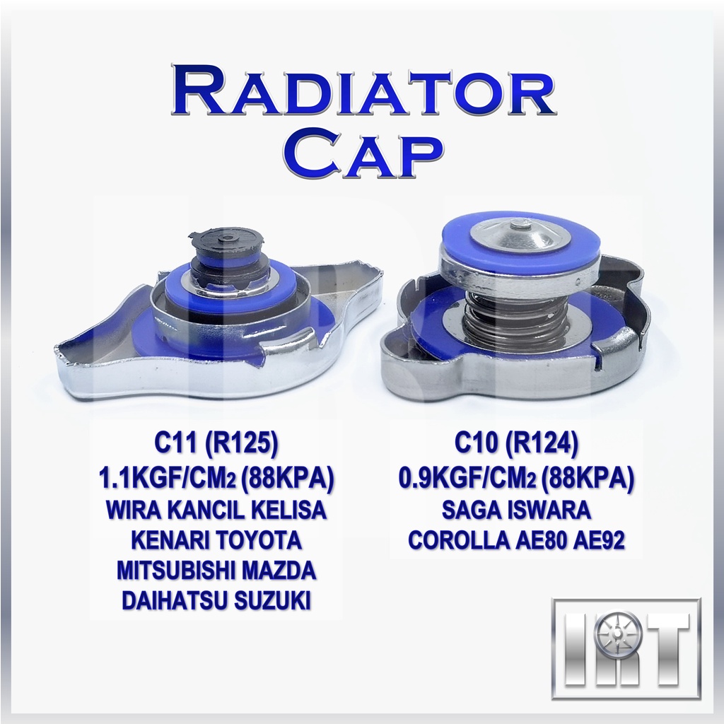 HKT Radiator Cap 124 0.9kgf/cm2 125 1.1kgf/cm2 Silicone Rubber Kereta ...