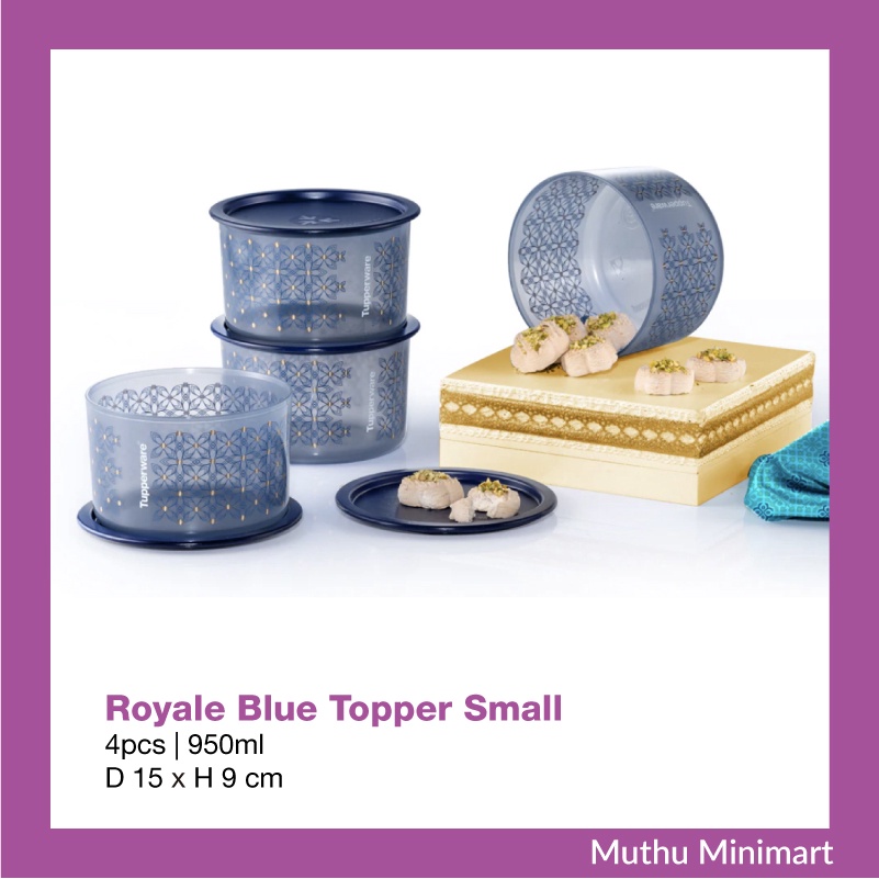 Original Tupperware | Royale Blue Topper Small Food Storage Container ...