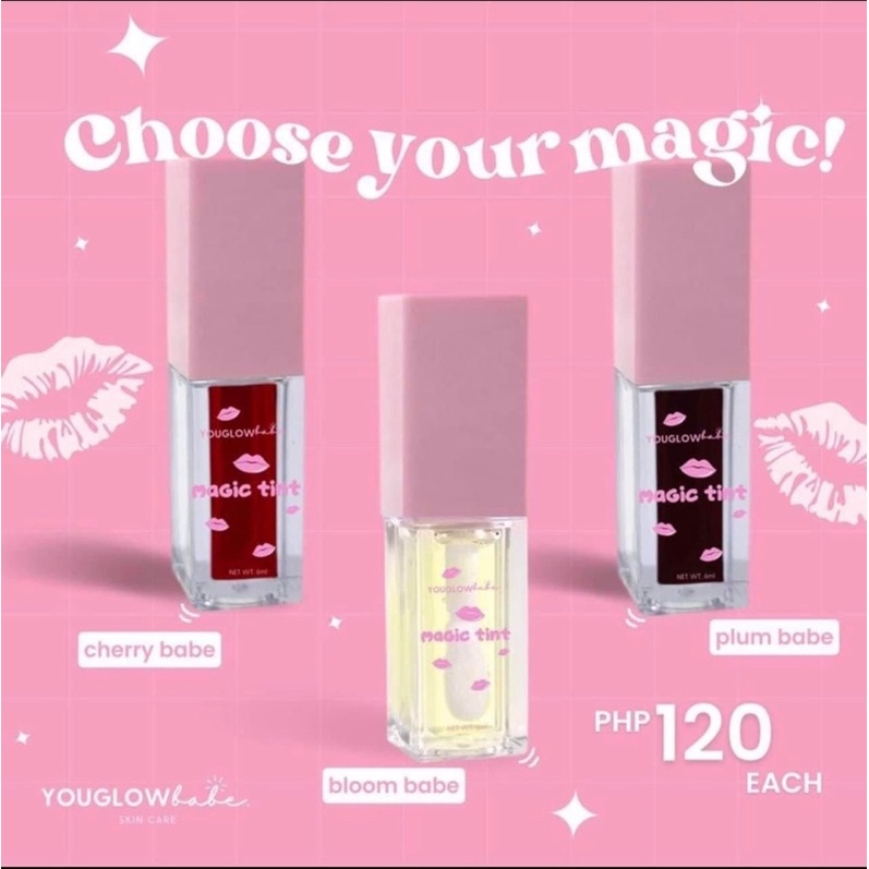 Magic Tint You Glow Babe, Candy balm crimson and Skin Magical Cream ...