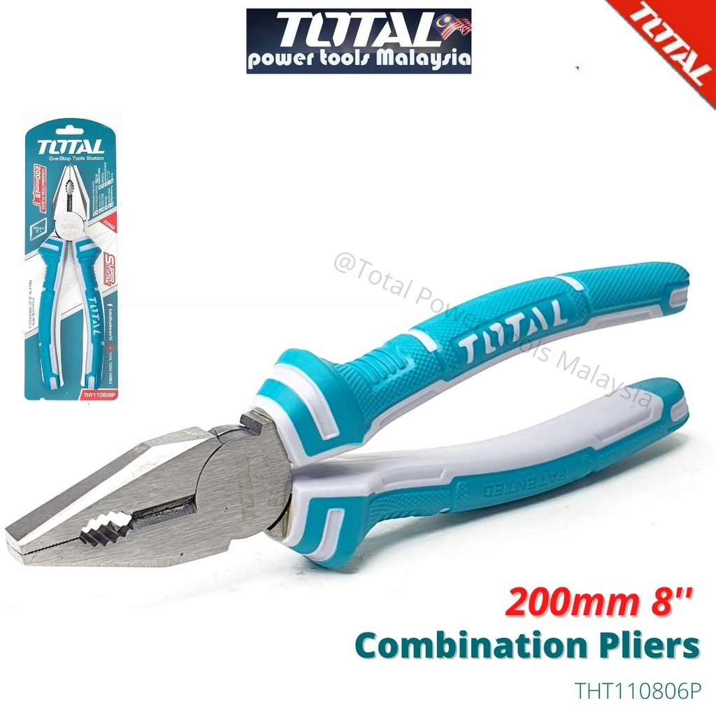 TOTAL Combination Pliers 花思钳子 160mm (6") - THT110606P / 200mm (8") - THT110806P | Shopee Malaysia