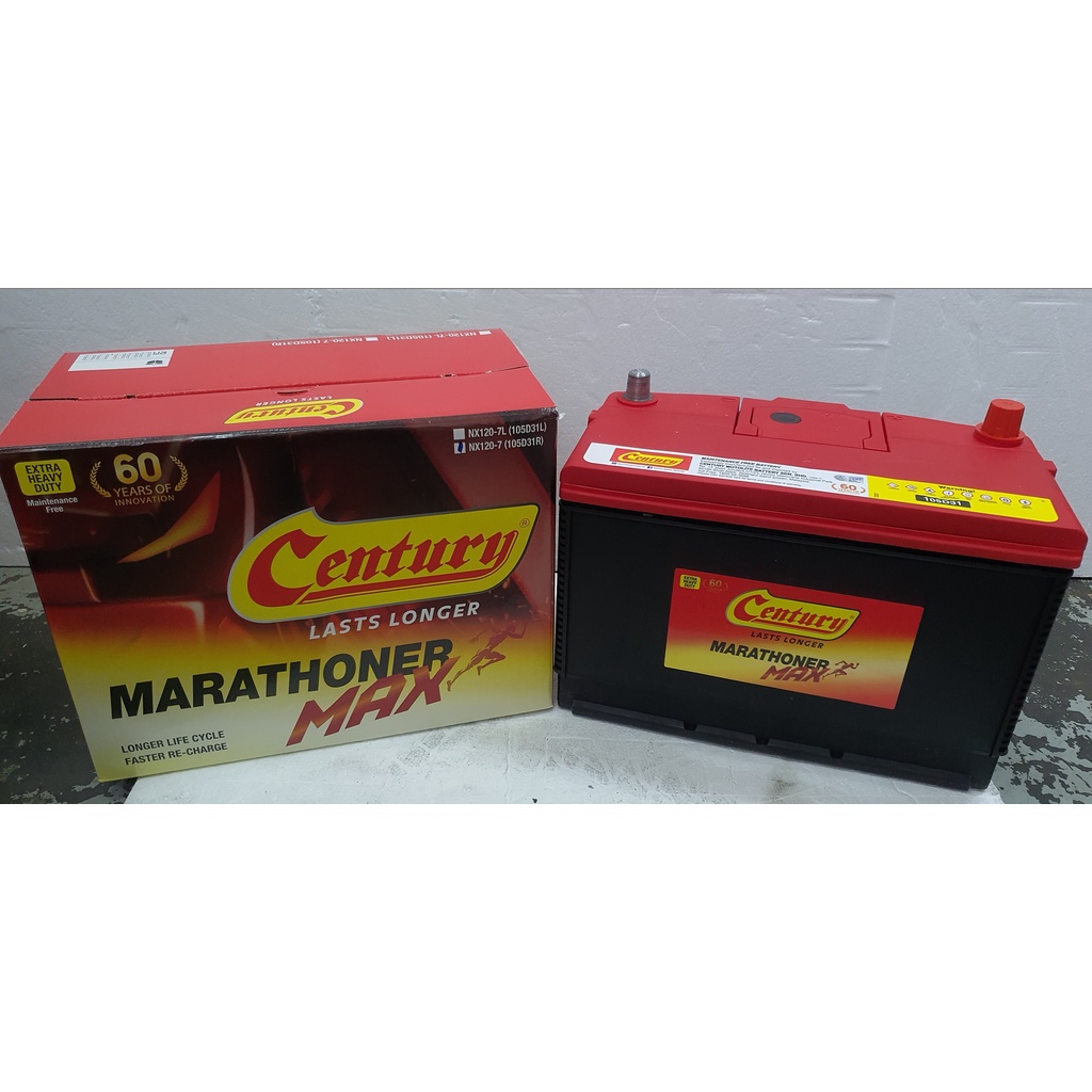 105D31R/L | Century Marathoner Max MF Batteri Kereta | Car Battery ...