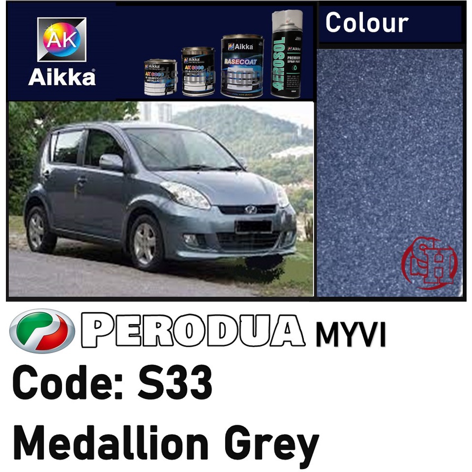 PERODUA MYVI Medallion Grey S33 /Aikka Oem Factory Colour | Shopee Malaysia